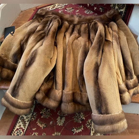 Jackets & Coats | Russian Sable Trimming Sheared Mink Fur Jacket | Poshmark